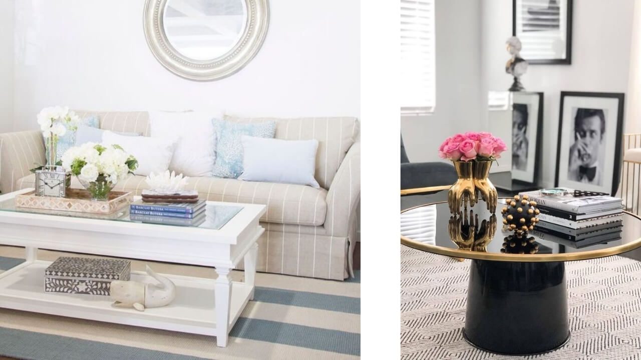 How to style your coffee table like a pro - scale, shape, theme and ...